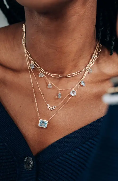 Anzie Cléo Daniela Topaz Pendant Necklace