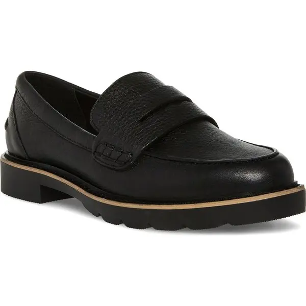 Blondo Waterproof Leather Loafer - Black Leather