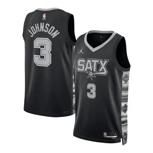 JORDAN BRAND Keldon Johnson San Antonio Spurs Swingman Jerseystatement Edition - Black