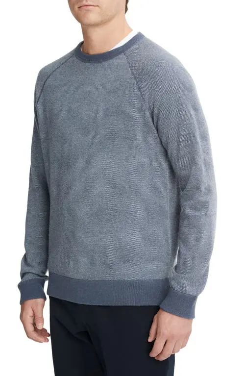 Vince Birdseye Jacquard Wool Crewneck