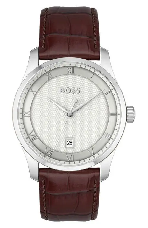 BOSS Principle Strap Watch - Silver