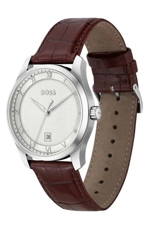 BOSS Principle Strap Watch - Silver