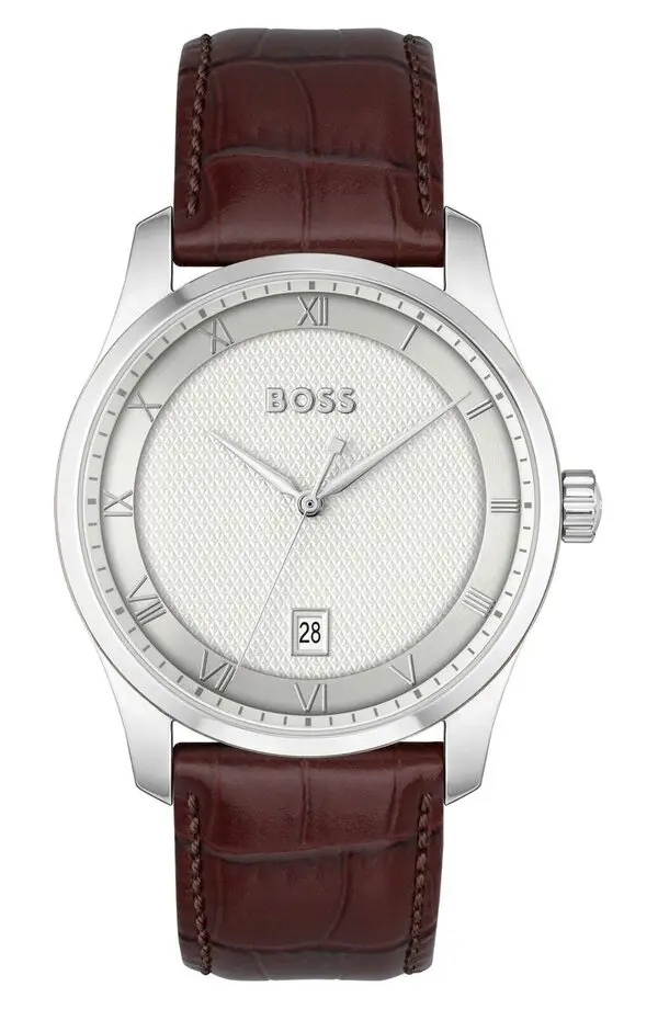 BOSS Principle Strap Watch - Silver
