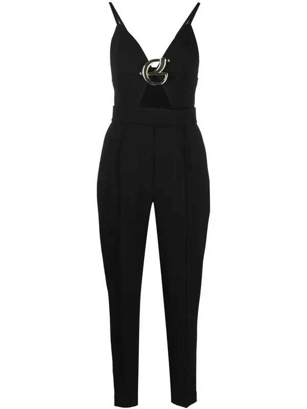 Elie Saab Silk Blend Jumpsuit With Cut-out Detail - Black