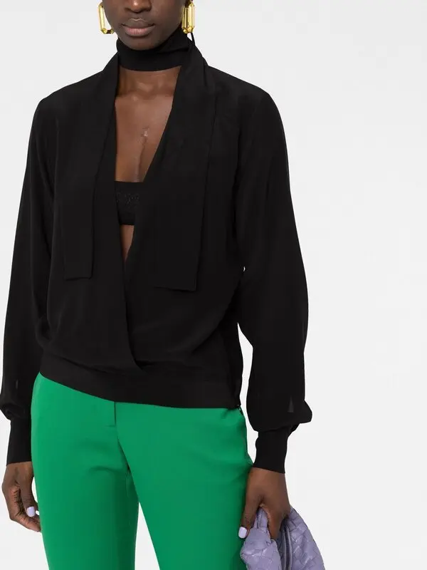 Elie Saab Silk Blouse With Cut-out Detail