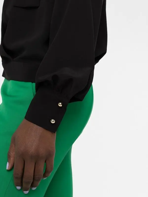 Elie Saab Silk Blouse With Cut-out Detail