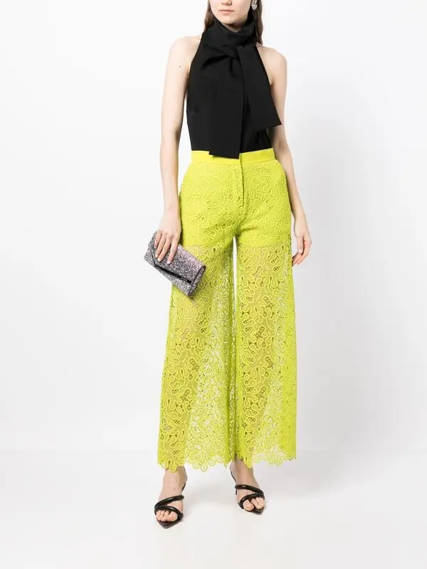 Elie Saab Macramé Wide-leg Trousers