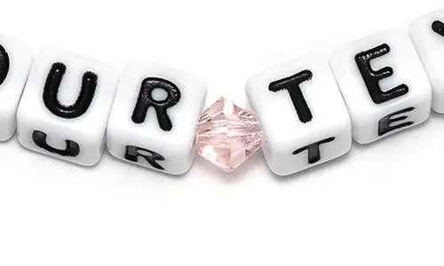 LITTLE WORDS PROJECT Rose Crystal Beaded Stretch Bracelet - Pink