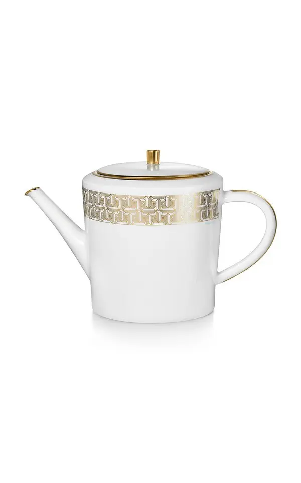 Tiffany & Co. T True Porcelain Teapot - Gold