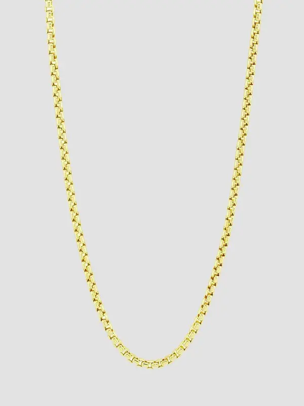 Saks Fifth Avenue Collection Collection 14k Yellow Fold Lite Round Box Chain Necklace