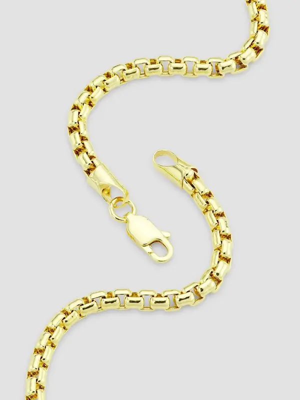 Saks Fifth Avenue Collection Collection 14k Yellow Fold Lite Round Box Chain Necklace