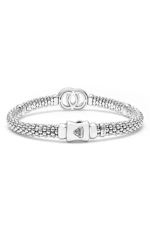 Lagos Signature Caviar Interlock Bracelet - Silver/gold