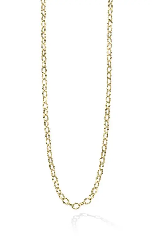 Lagos Signature Caviar Beaded Chain Necklace - Gold