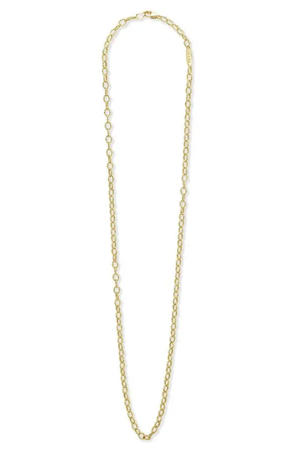 Lagos Signature Caviar Beaded Chain Necklace