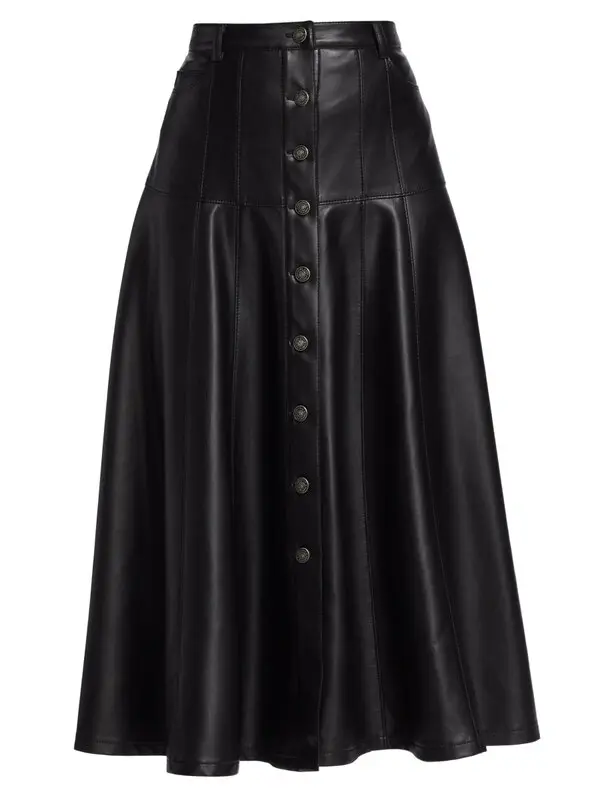 Cinq À Sept Veena Faux Leather Midi-skirt