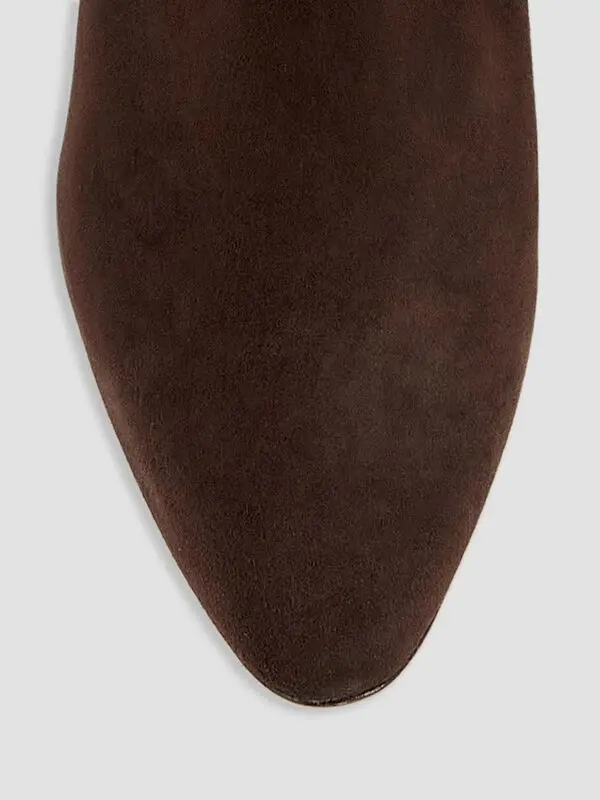 Manolo Blahnik Rosie 70mm Suede Ankle Booties