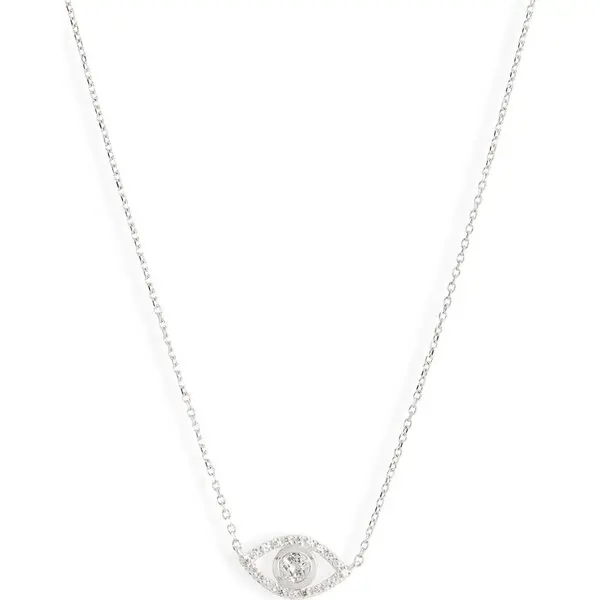 Anzie Evil Eye Pendant Necklace - Silver