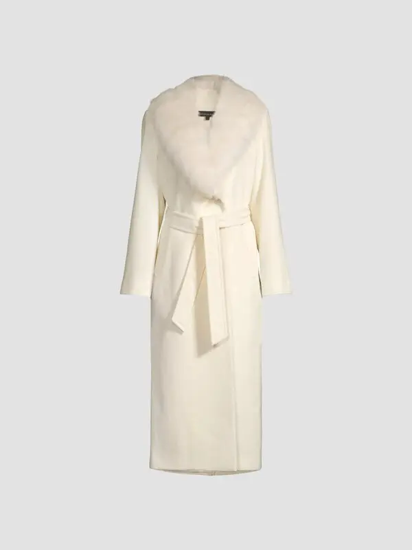Sofia Cashmere Cashmere & Shearling Maxi Coat