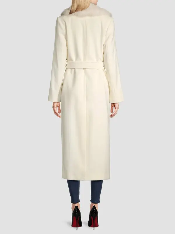 Sofia Cashmere Cashmere & Shearling Maxi Coat