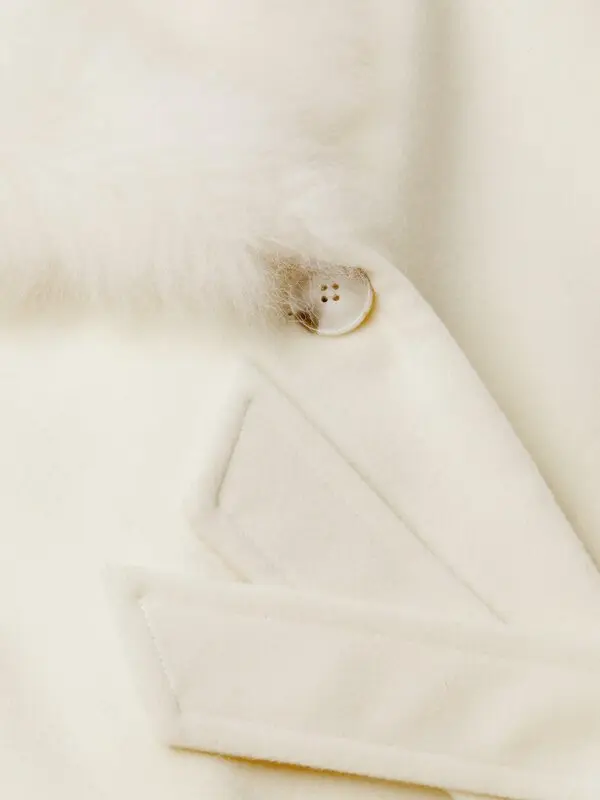 Sofia Cashmere Cashmere & Shearling Maxi Coat