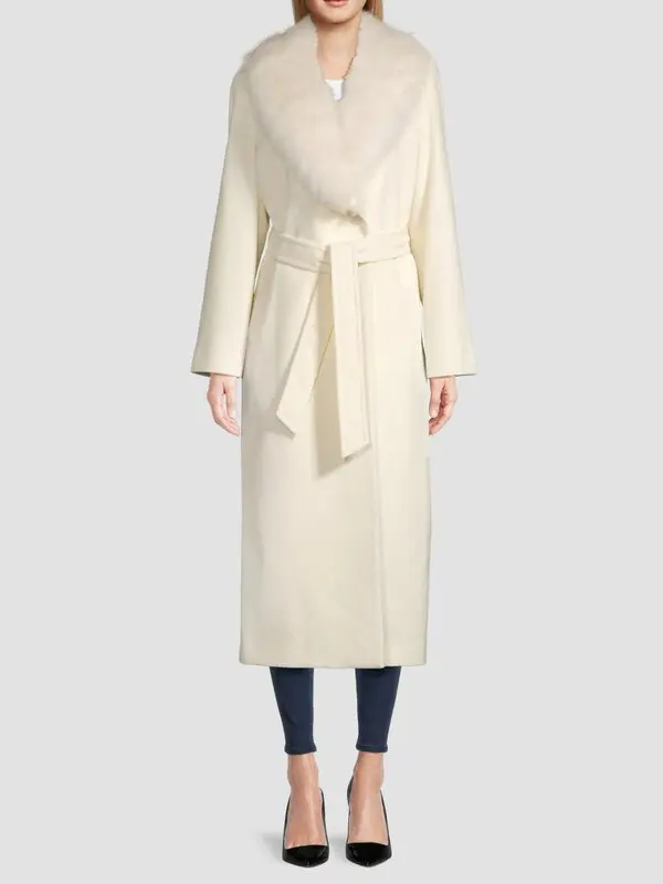 Sofia Cashmere Cashmere & Shearling Maxi Coat