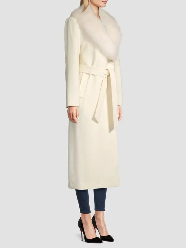 Sofia Cashmere Cashmere & Shearling Maxi Coat