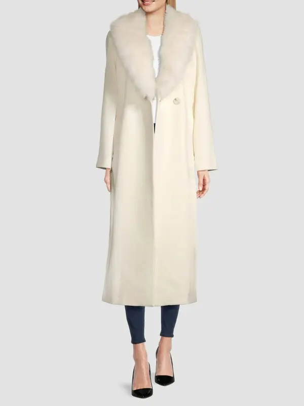 Sofia Cashmere Cashmere & Shearling Maxi Coat