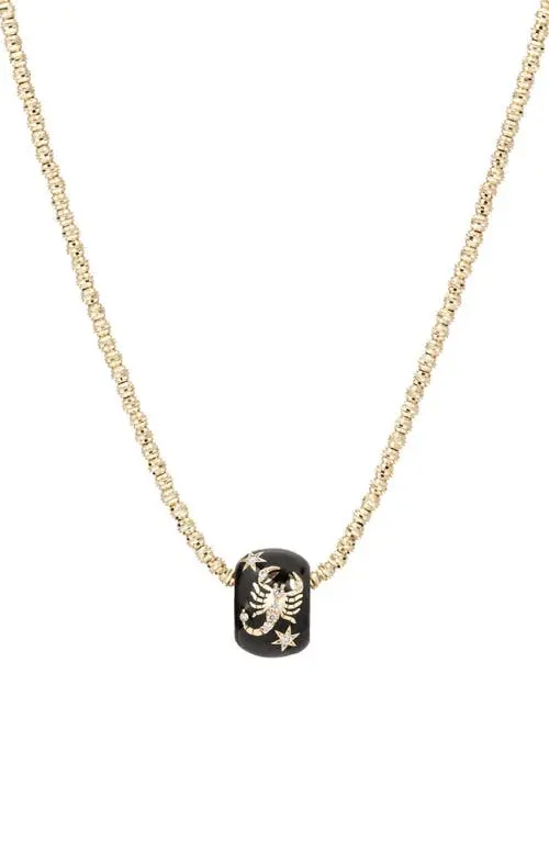 Adina Reyter Diamond Zodiac Pendant Necklace - Yellow Gold - Scorpio