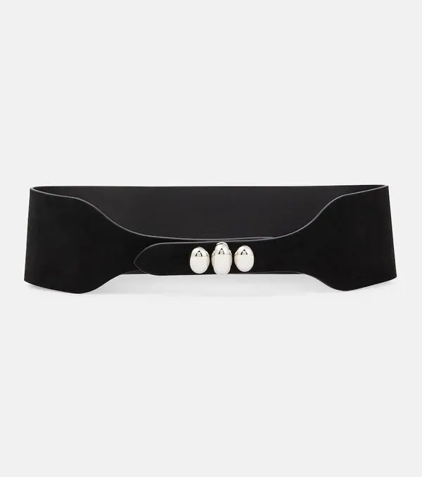 Isabel Marant Farah Leather Waist Belt - Black