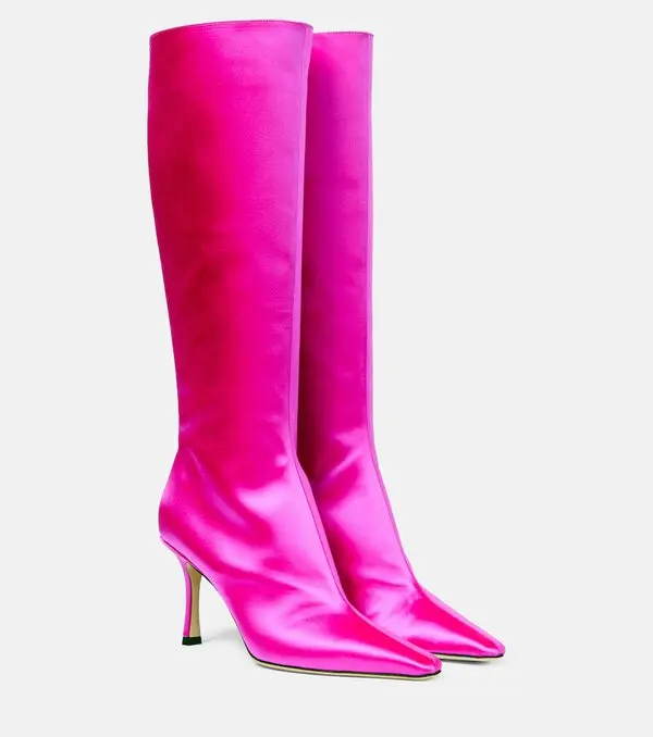 JIMMY CHOO Agathe 85 Knee-high Boots - Pink
