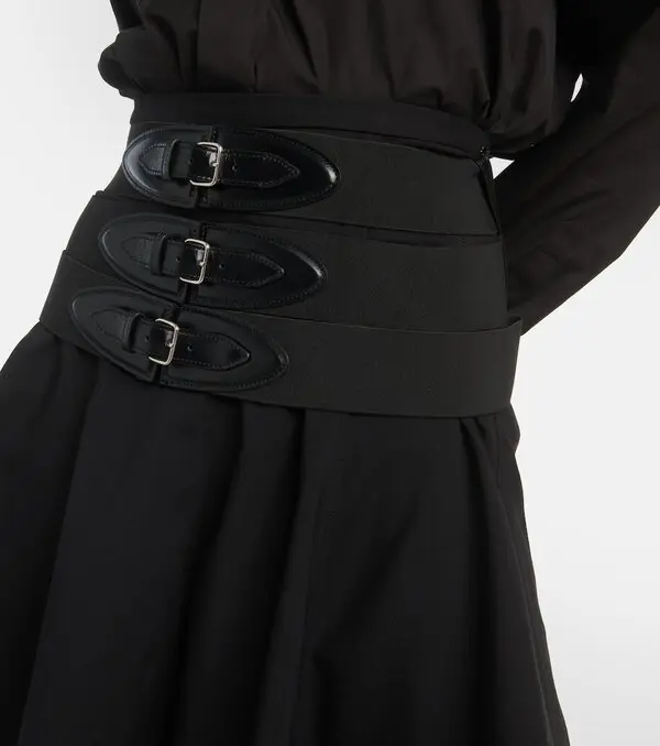 Alaïa Belted Wool Miniskirt