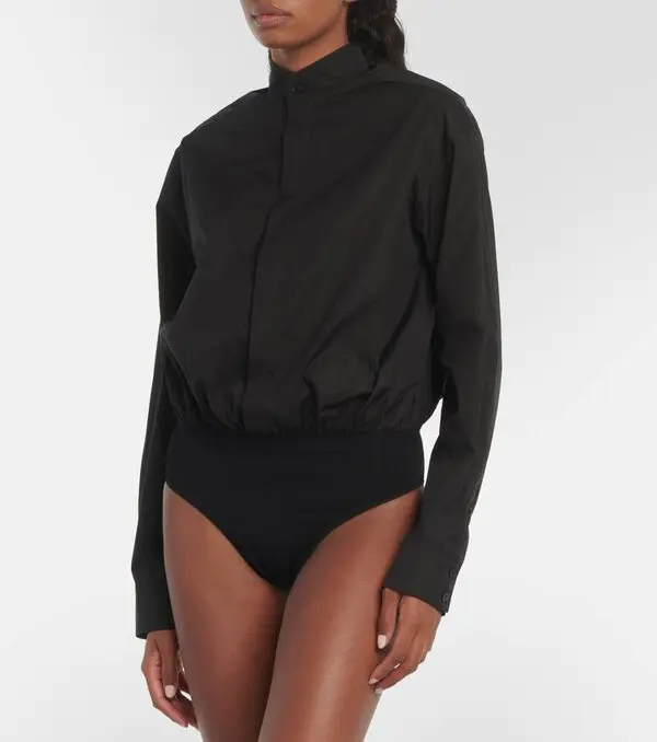 AZZEDINE ALAIA Alaïa Cotton Poplin Bodysuit