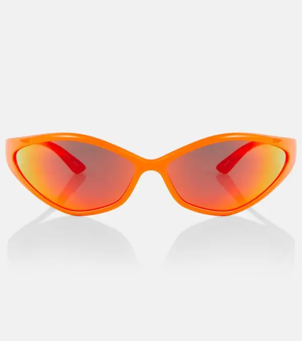 Balenciaga 90s Oval Sunglasses - Orange