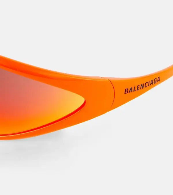 Balenciaga 90s Oval Sunglasses - Orange