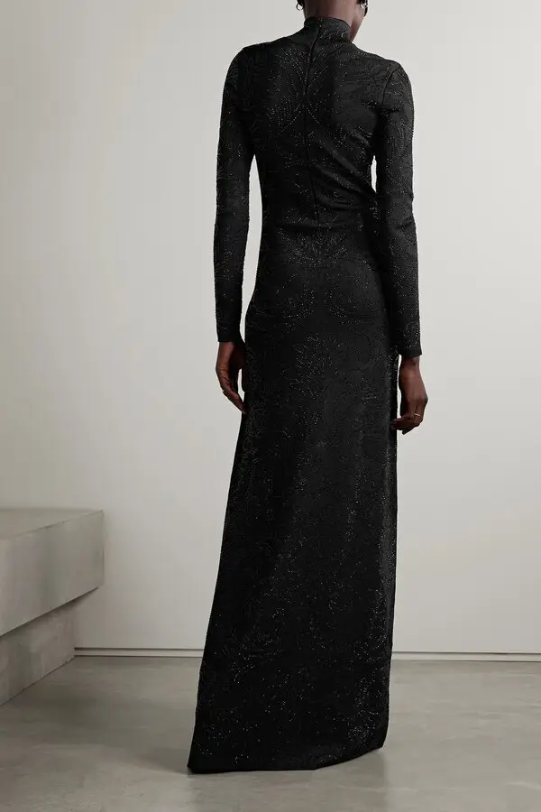 sparkle knit mini dress self-portrait - Black Sequin Knit Mini Dress main image 0