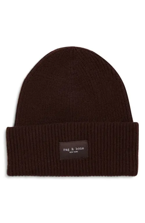 Rag & Bone Blake Ribbed Beanie - Brown