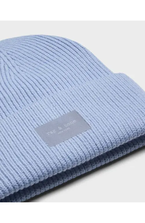 Rag & Bone Blake Ribbed Beanie - Light Blue