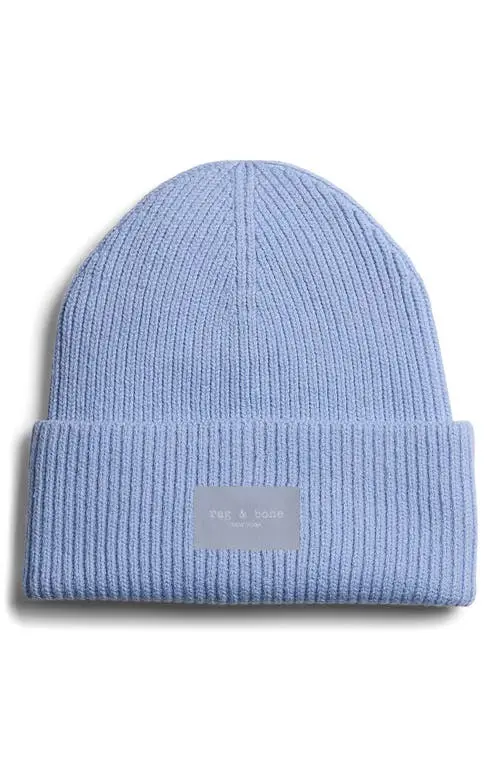 Rag & Bone Blake Ribbed Beanie - Skblu