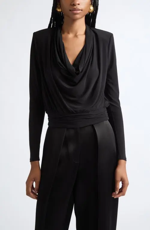 Ramy Brook Eden Cowl Neck Top - Black