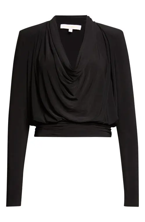 Ramy Brook Eden Cowl Neck Top - Black