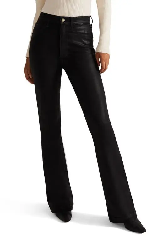FAVORITE DAUGHTER The Valentina Coated Bootcut Jeans - Obsidian