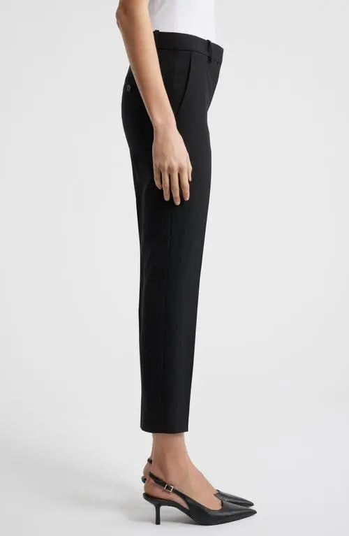 Theory Treeca Wool Blend Crop Trousers - Black