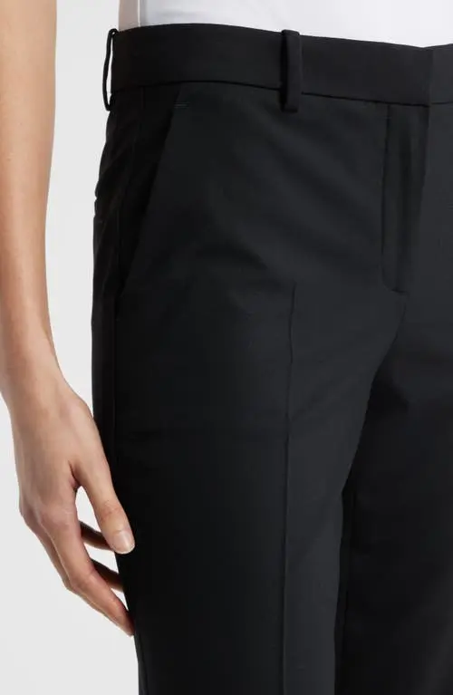 Theory Treeca Wool Blend Crop Trousers - Black
