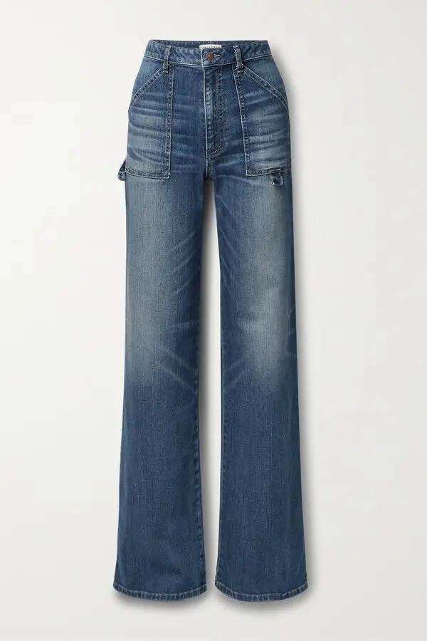 NILI LOTAN Quentin High-rise Wide-leg Jeans