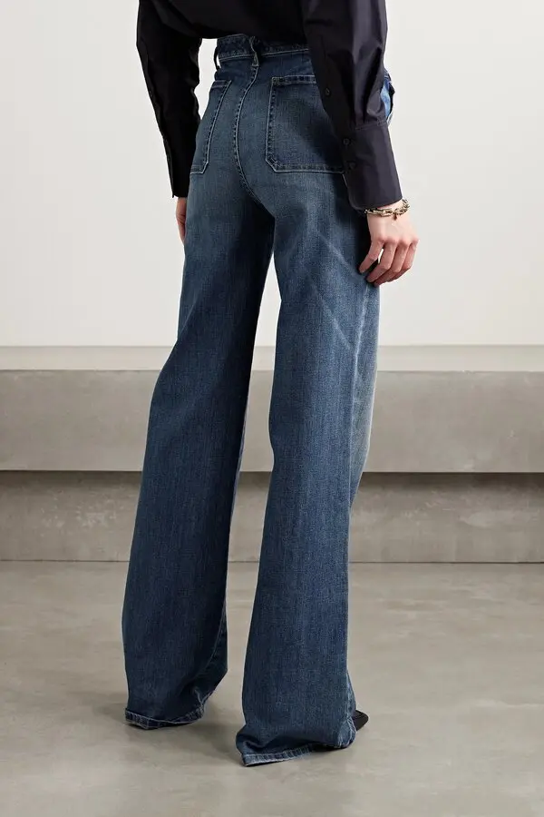 NILI LOTAN Quentin High-rise Wide-leg Jeans