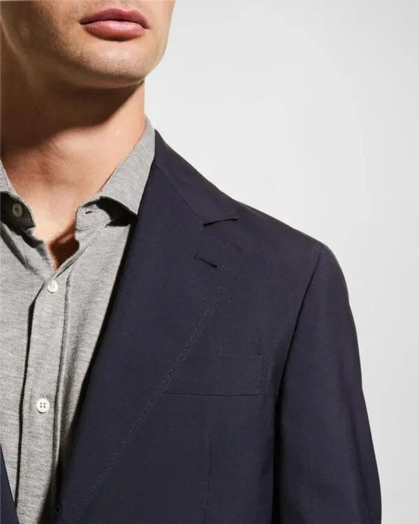 Brunello Cucinelli Apos;s Super 150s Lightweight Wool And Silk Blazer