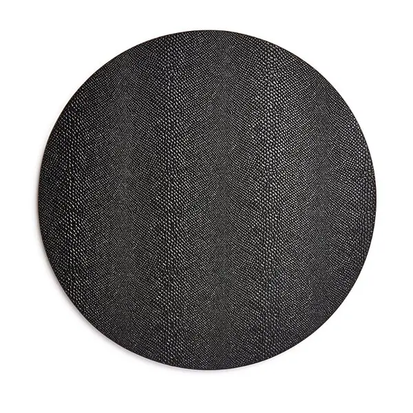 BENSON MILLS FOR BLOOMINGDALE'S Reversible Snakeskin Round Placemat - Black/bronze