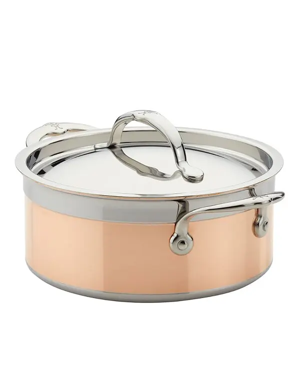 HESTAN Copperbond 3-quart Induction Copper Soup Pot With Lid - Brown