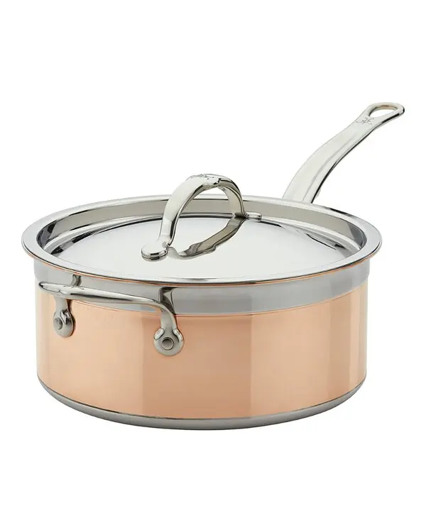 HESTAN Copperbond 4-quart Induction Copper Saucepan With Lid