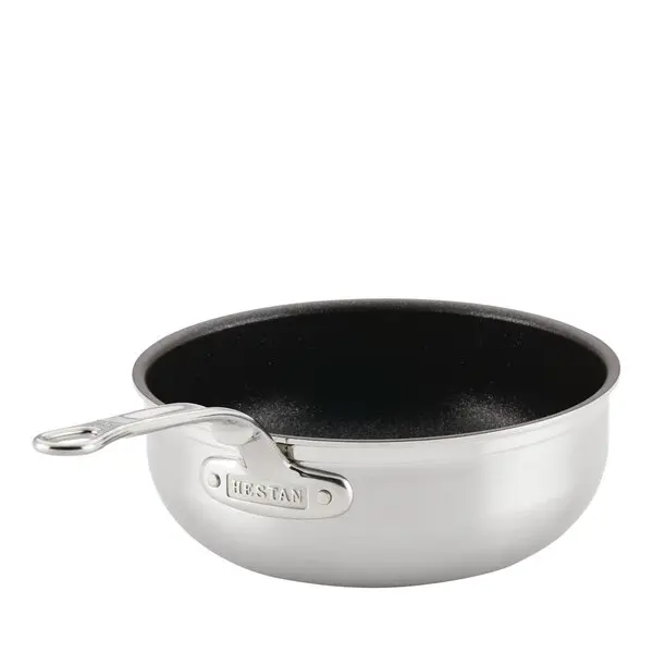 HESTAN Probond Forged 3.5-quart Professional Clad Stainless Steel Essential Pan With Titum Nonstick